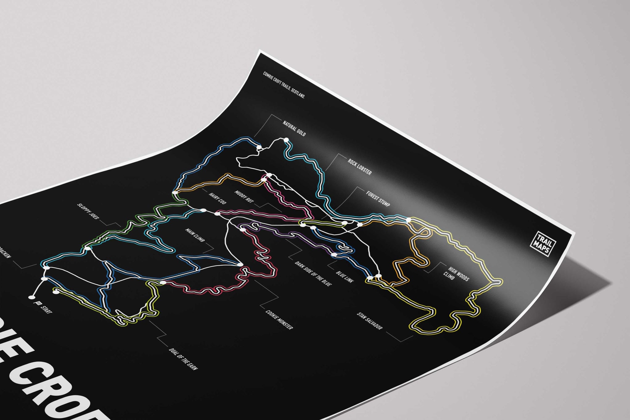 Comrie Croft Mountain Bike Art Print – TrailMaps