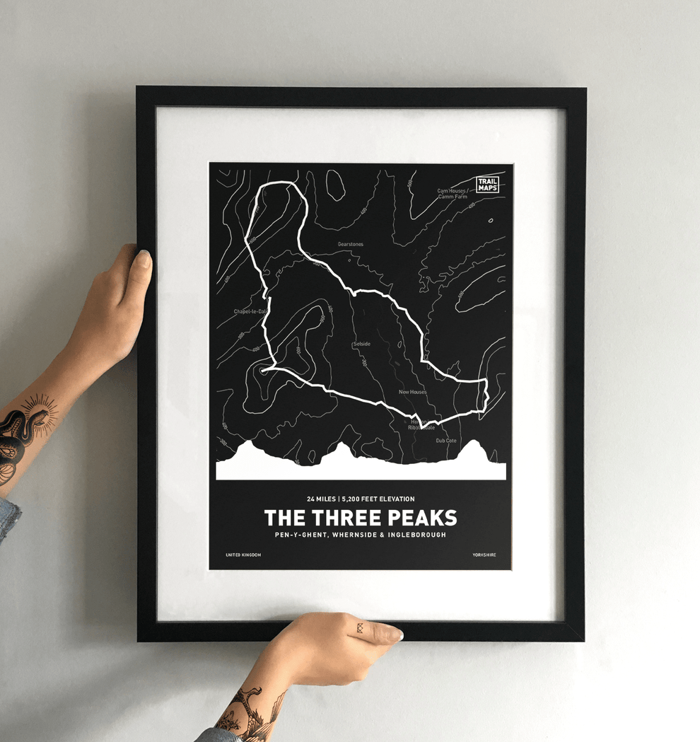 Yorkshire Three Peaks Challenge - Black – TrailMaps