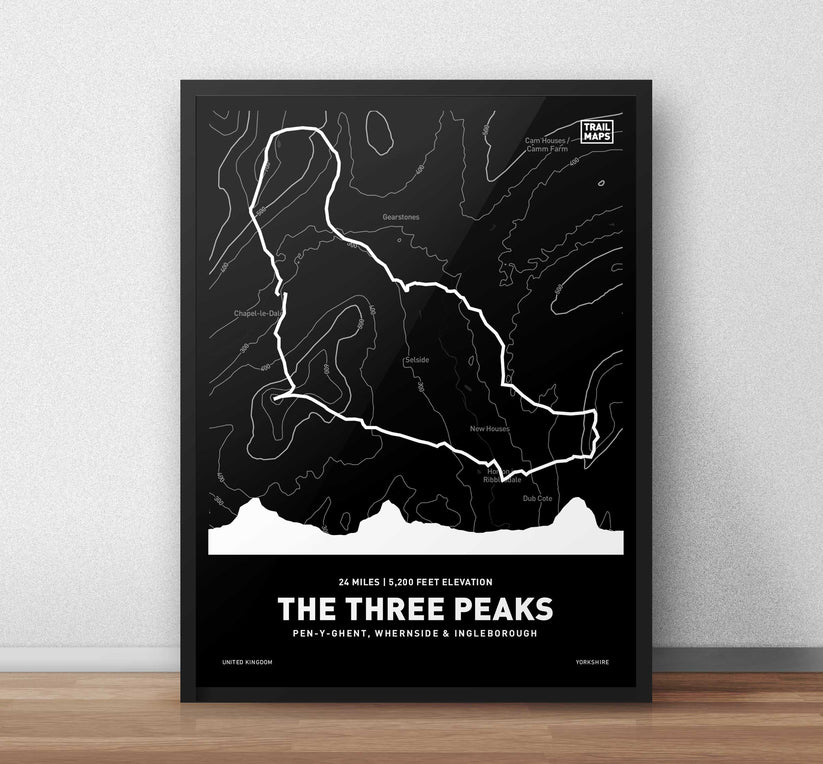 Yorkshire Three Peaks Challenge - Black – TrailMaps