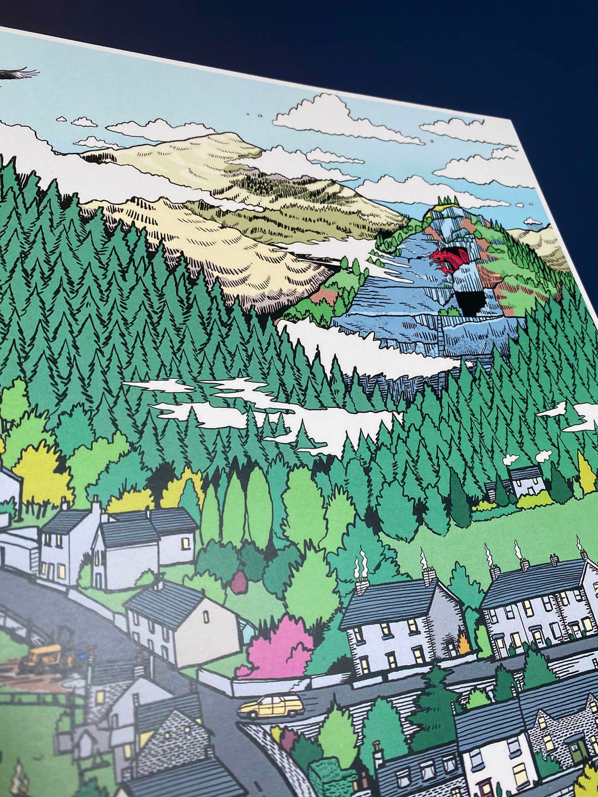 Limited Edition 'Bike Corris' Art Print – TrailMaps