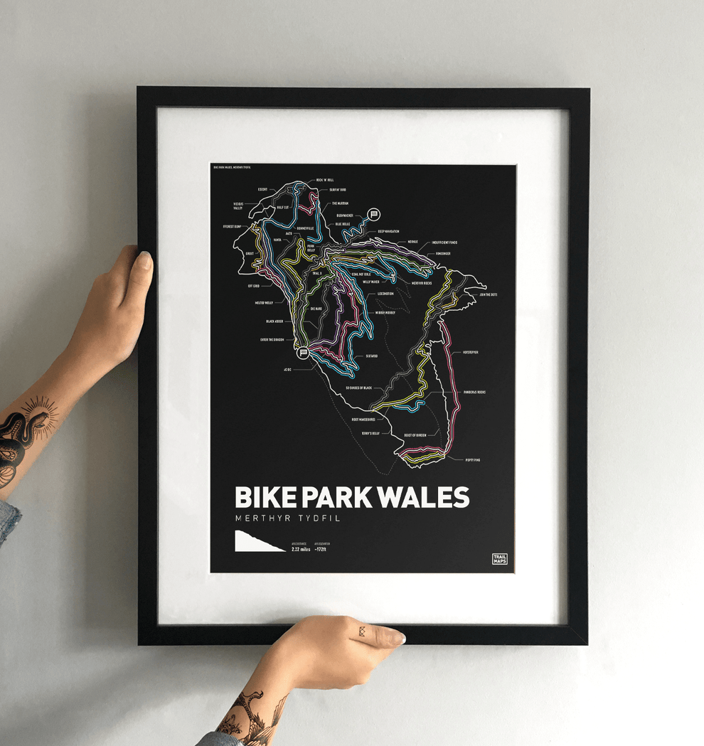 Bike Park Wales Art Print – TrailMaps