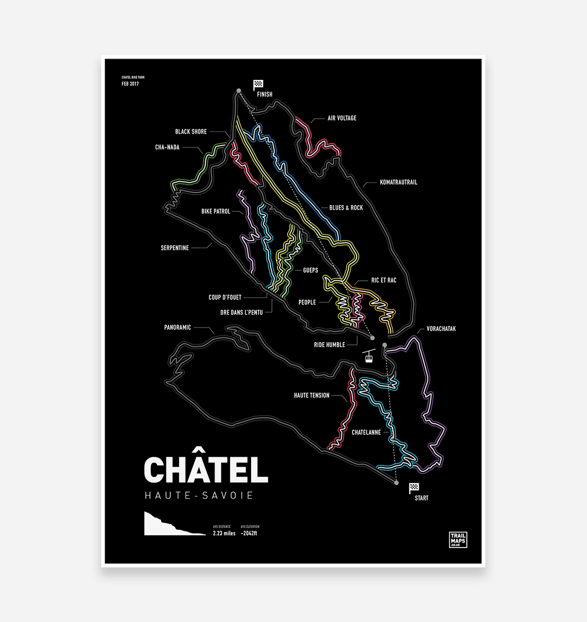 Châtel Trail Map Art Print – TrailMaps