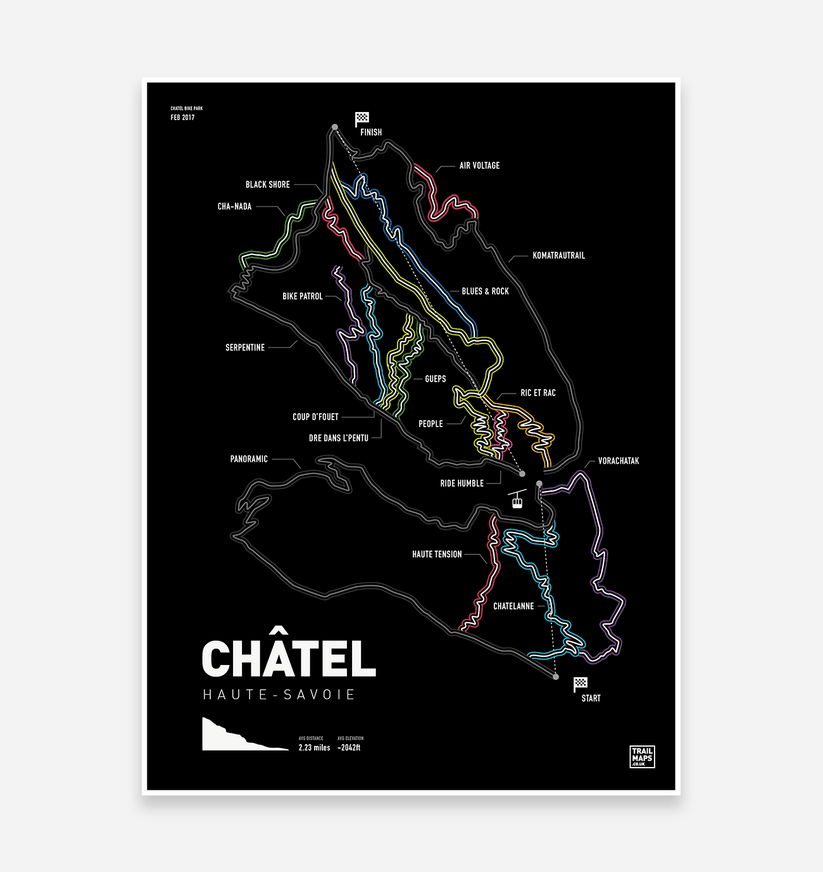 Châtel Trail Map Art Print – TrailMaps