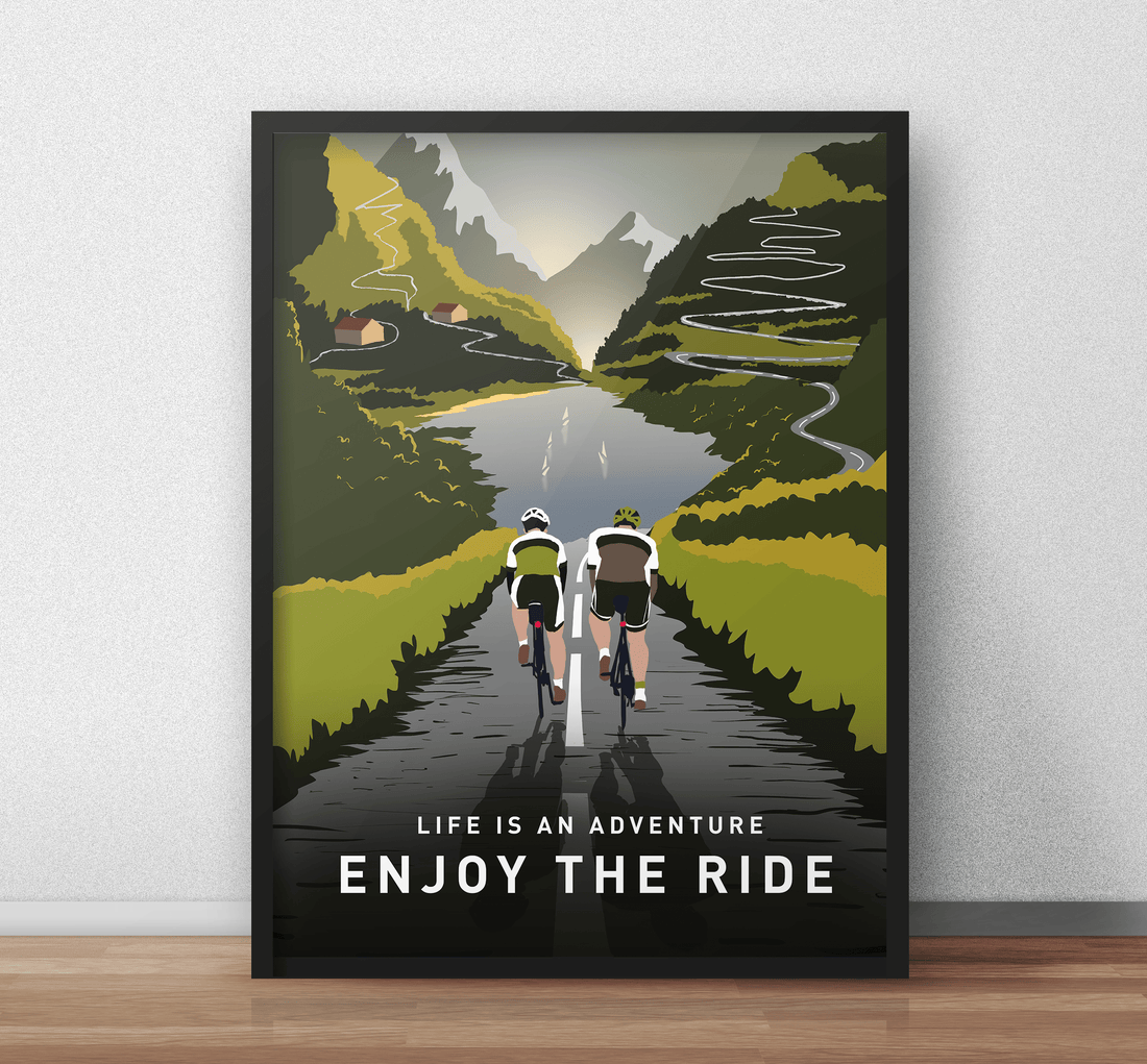 Enjoy The Ride Road Cycling Art Print – TrailMaps