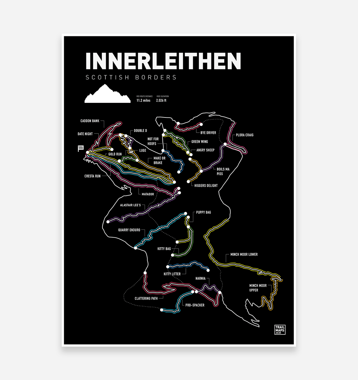Innerleithen Art Print – TrailMaps