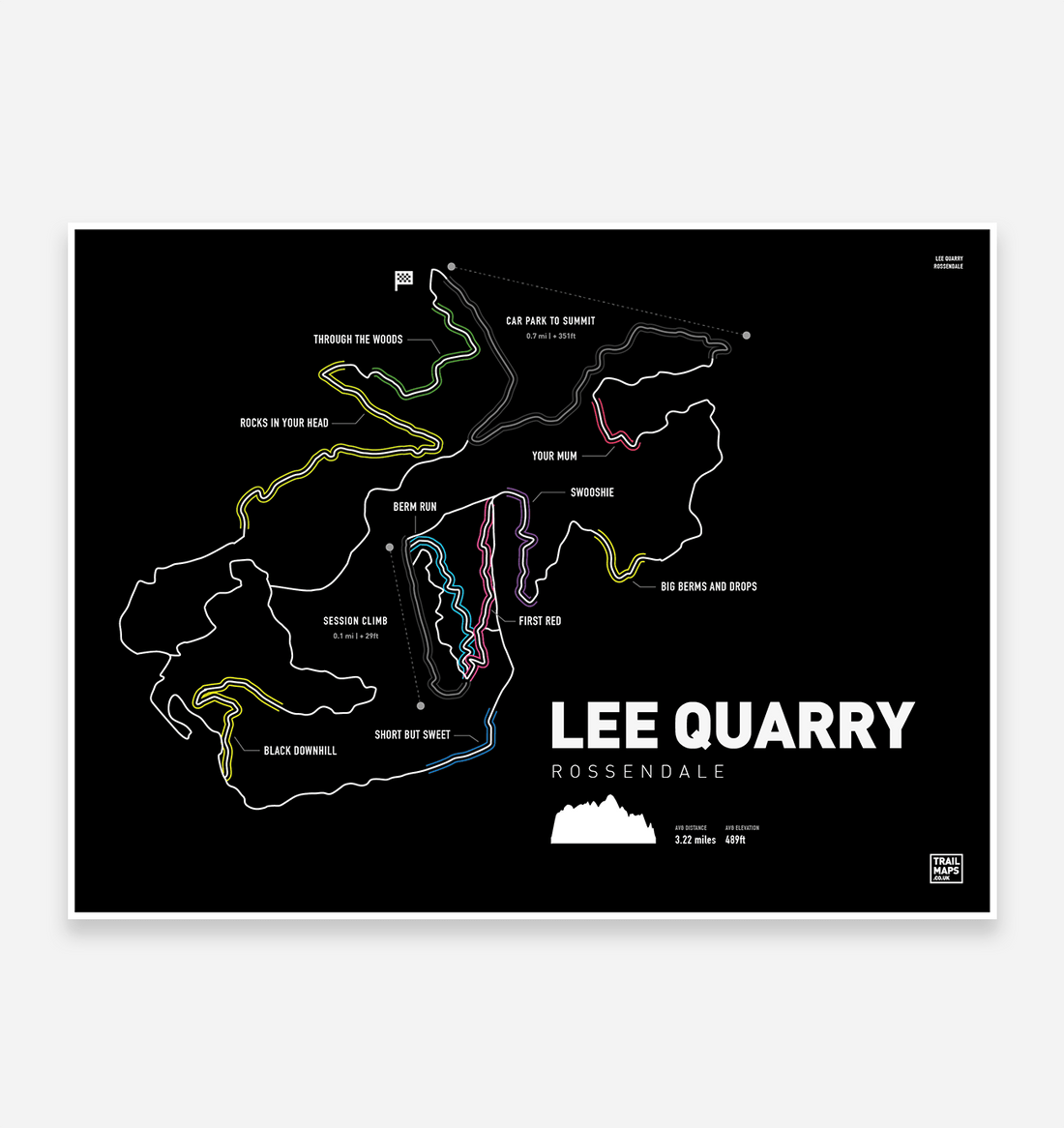 Lee Quarry Art Print – TrailMaps