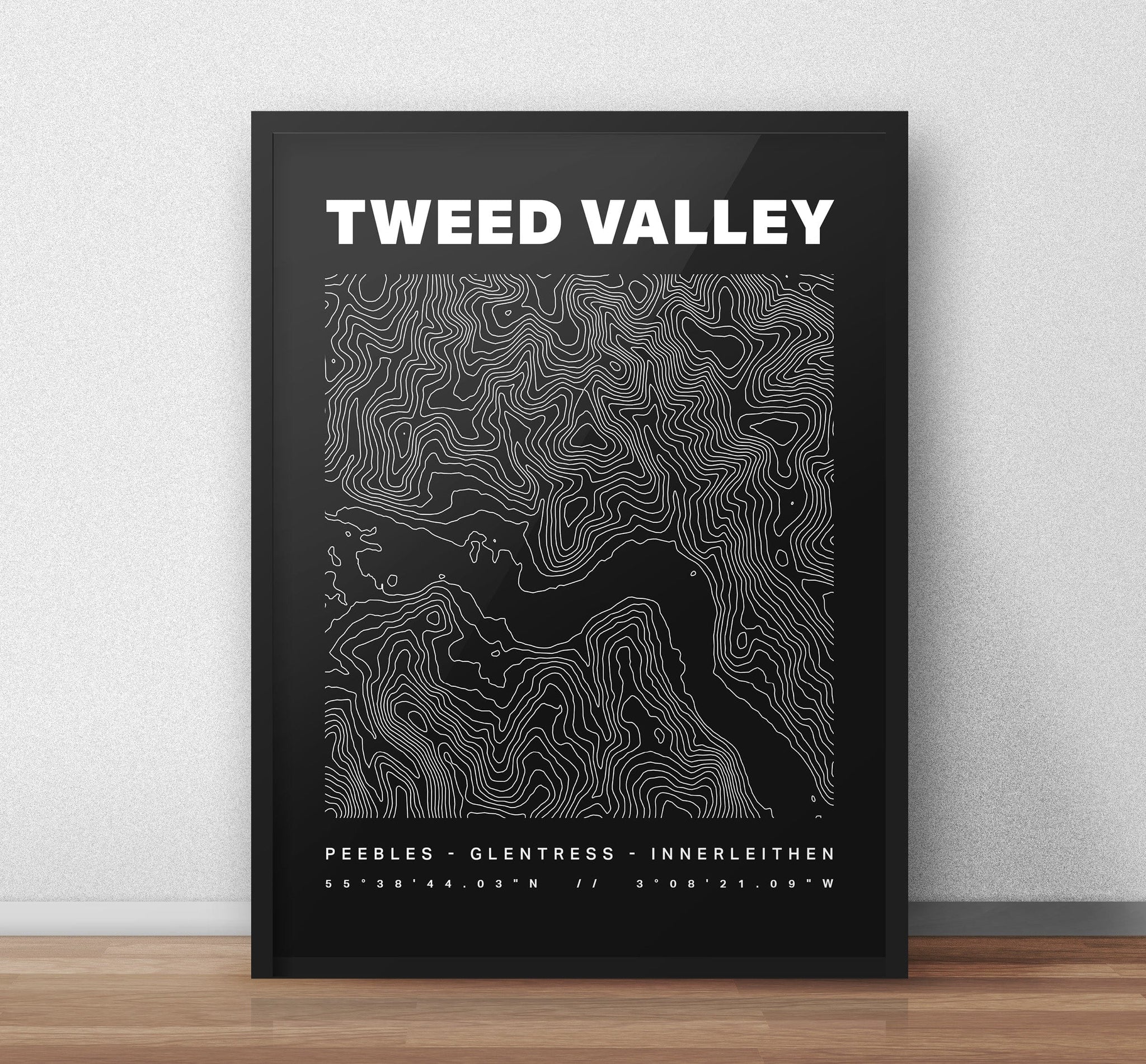 Tweed Valley Forest Park Contours Art Print – TrailMaps