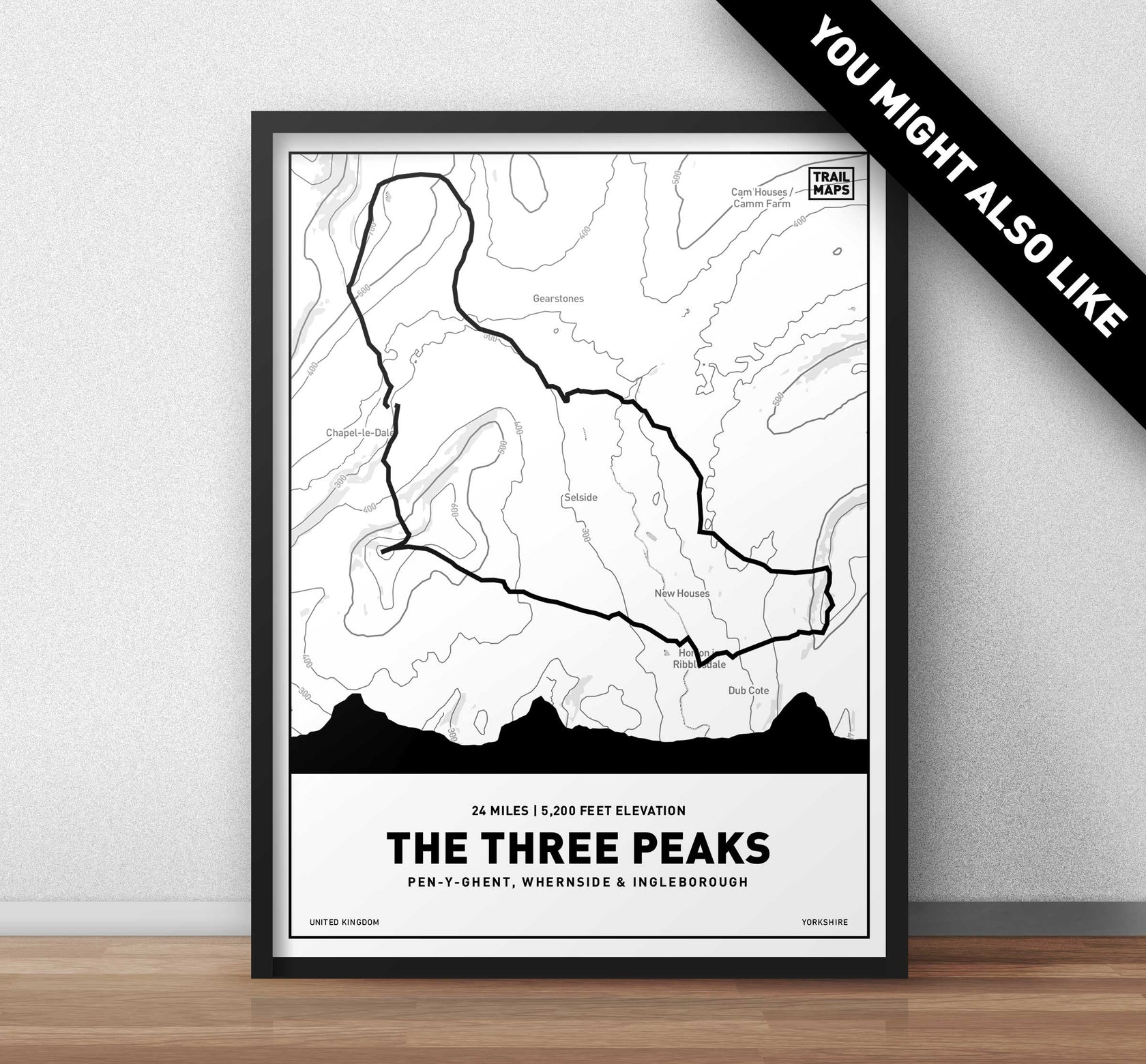Yorkshire Three Peaks Challenge - Black – TrailMaps